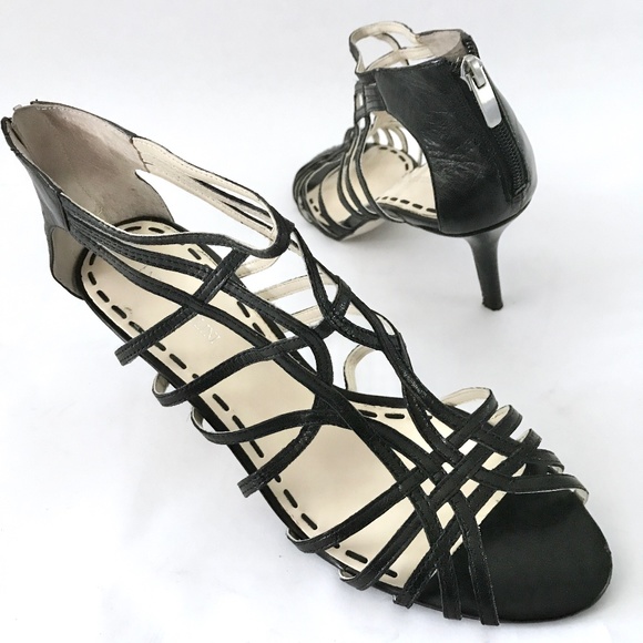 Enzo Angiolini | Shoes | Enzo Angiolini Earennes Black Leather Strappy ...